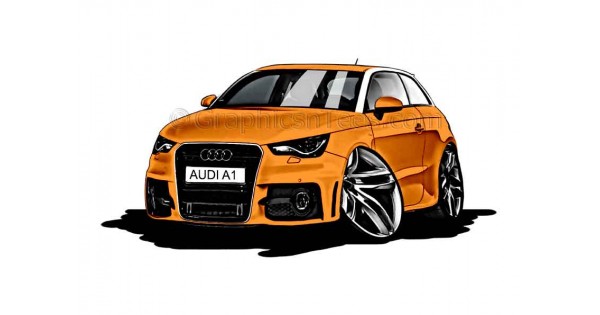 Audi A1 Cartoon Caricature