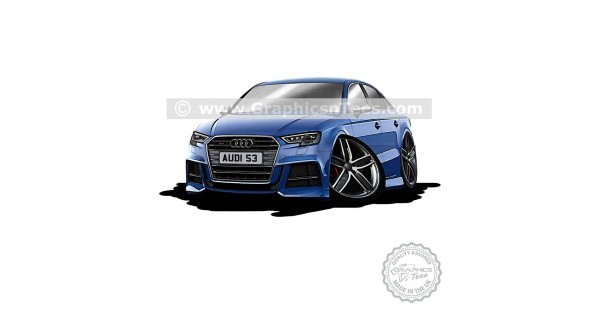 Audi S3 Cartoon Caricature