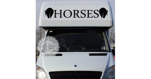 Horse Box Vinyl Graphic Decals Horses Trailer Van Stickers - 1